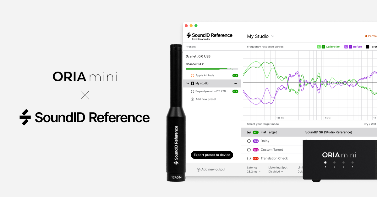 SoundID Reference - Integration with Audient ORIA Mini